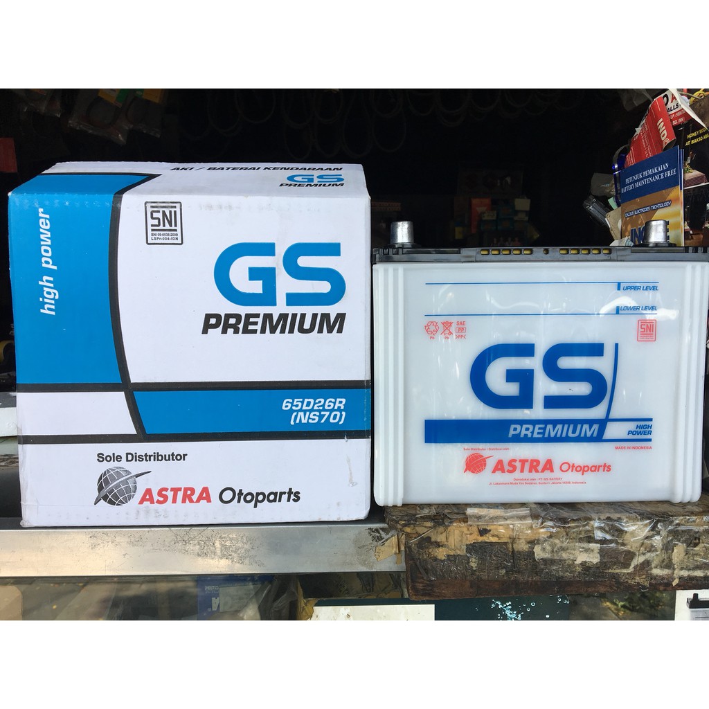 Jual Accu / Aki GS PREMIUM NS70 / NS70L | Shopee Indonesia