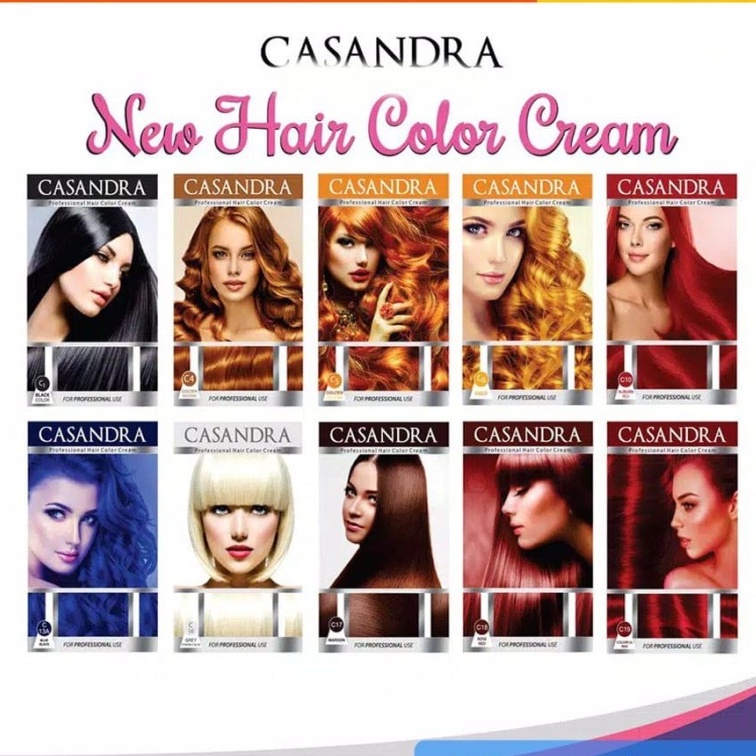 Jual CASANDRA HAIR COLOR PROFESIONAL PEWARNA SEMIR CAT RAMBUT - 30ML ...