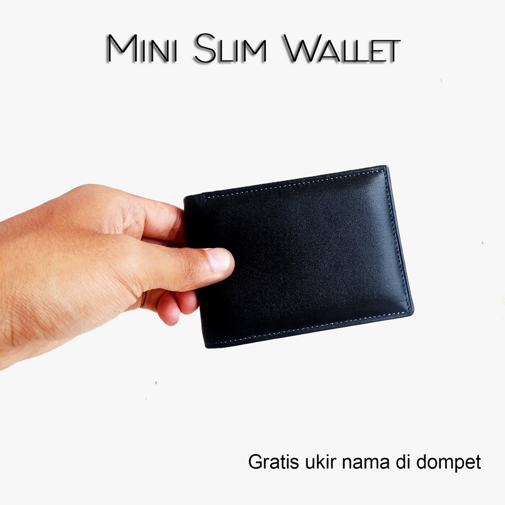 Jual Dompet Pria Lipat Mini Slim Wallet Original 100% Bahan Kulit Sapi ...