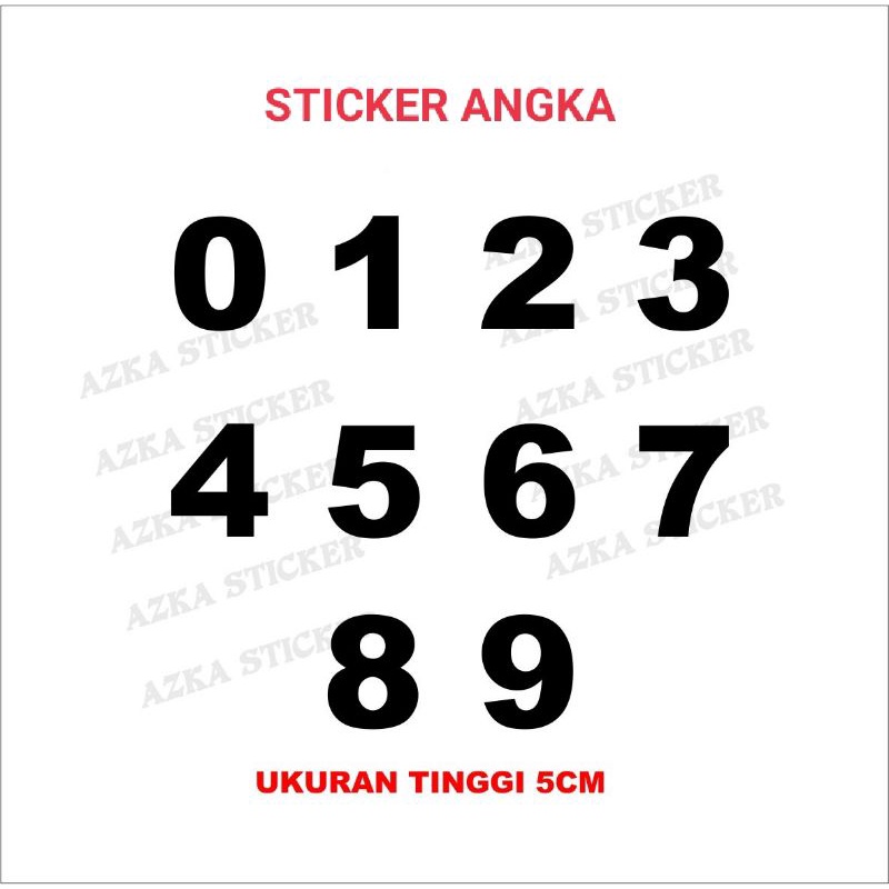 Jual Sticker angka, Sticker nomor cutting sticker | Shopee Indonesia