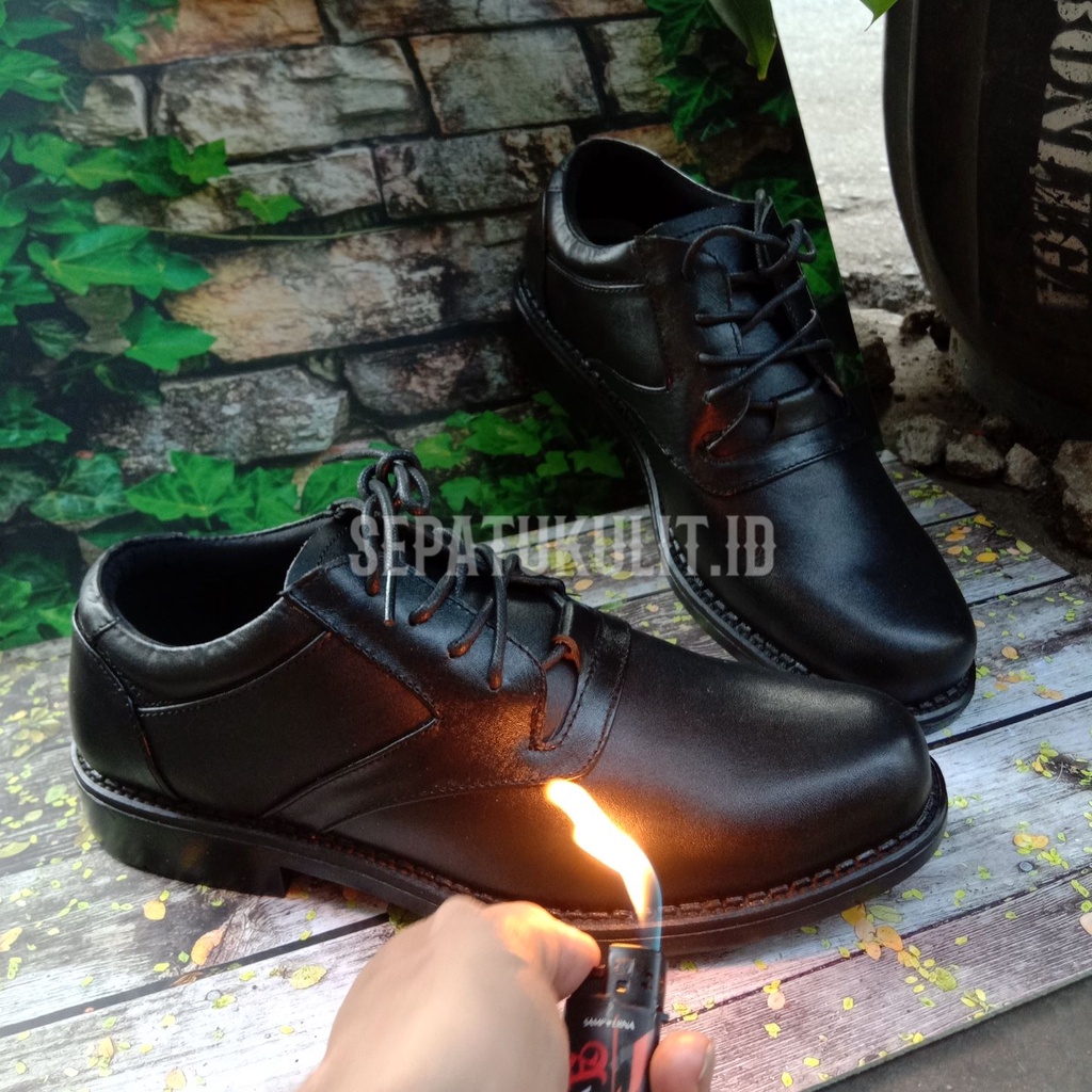 Jual Sepatu Formal Cowok Klasik Kulit Asli Pantopel Pria Tali Keren ...