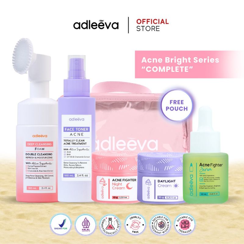 Jual ADLEEVA PAKET ACNE BRIGHT SERIES COMPLETE ADLEEVA BY ADEEVA ...