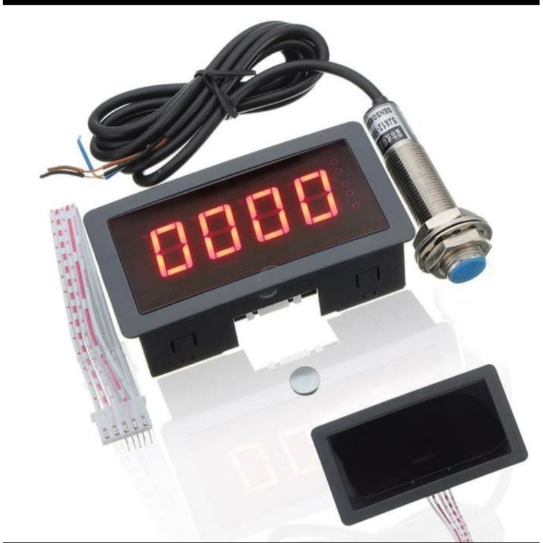 Jual Digital Red LED Tachometer RPM Speed Meter + Proximity Switch ...