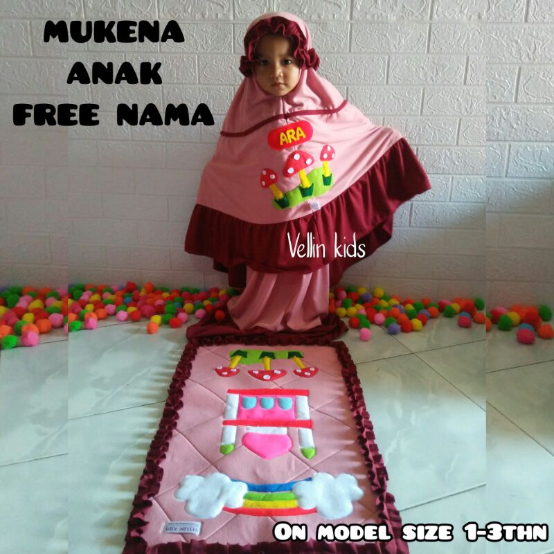 Jual MUKENA ANAK 1 -12 TAHUN/MUKENA ANAK 1 SET/MUKENA ANAK NAMA ...