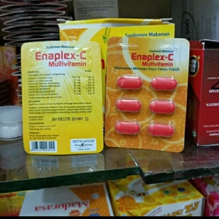 Jual Enaplex c multivitamin C + B komplek/vitamin c 1 box @60 kaplet 10 ...