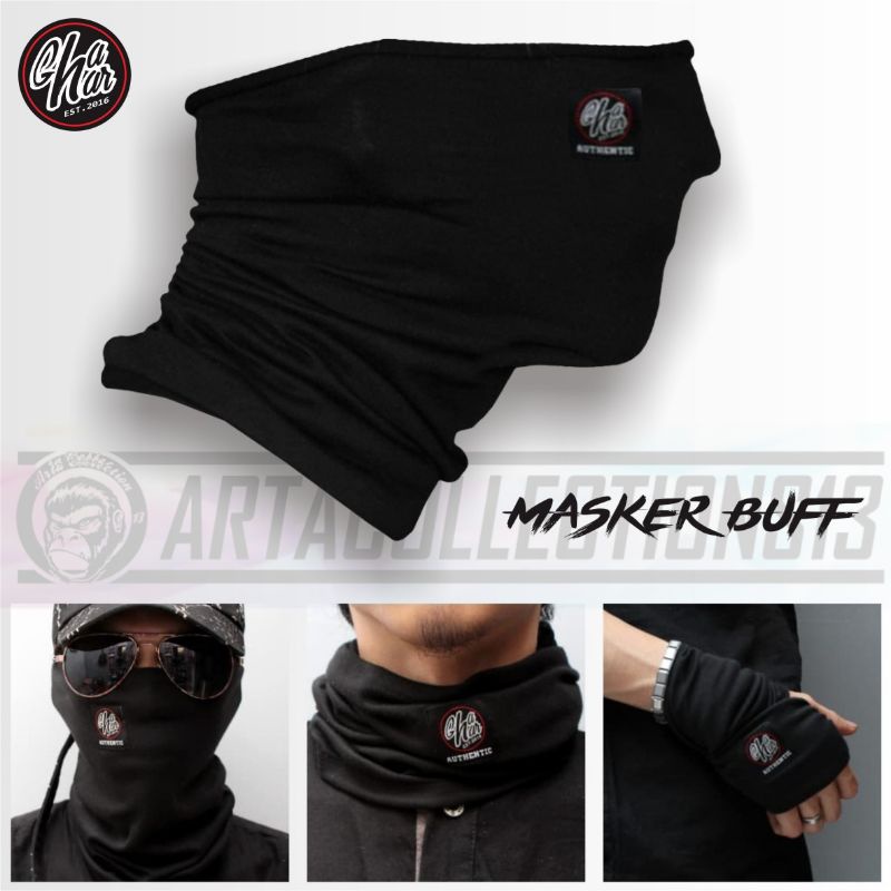 Jual BUFF MOTOR HITAM / BANDANA MULTIFUNGSI / BUFF HITAM POLOS / BUFF ...