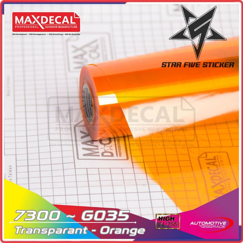 Jual Stiker Skotlet Motor Mobil Transparan Sticker Lampu Warna Oren ...