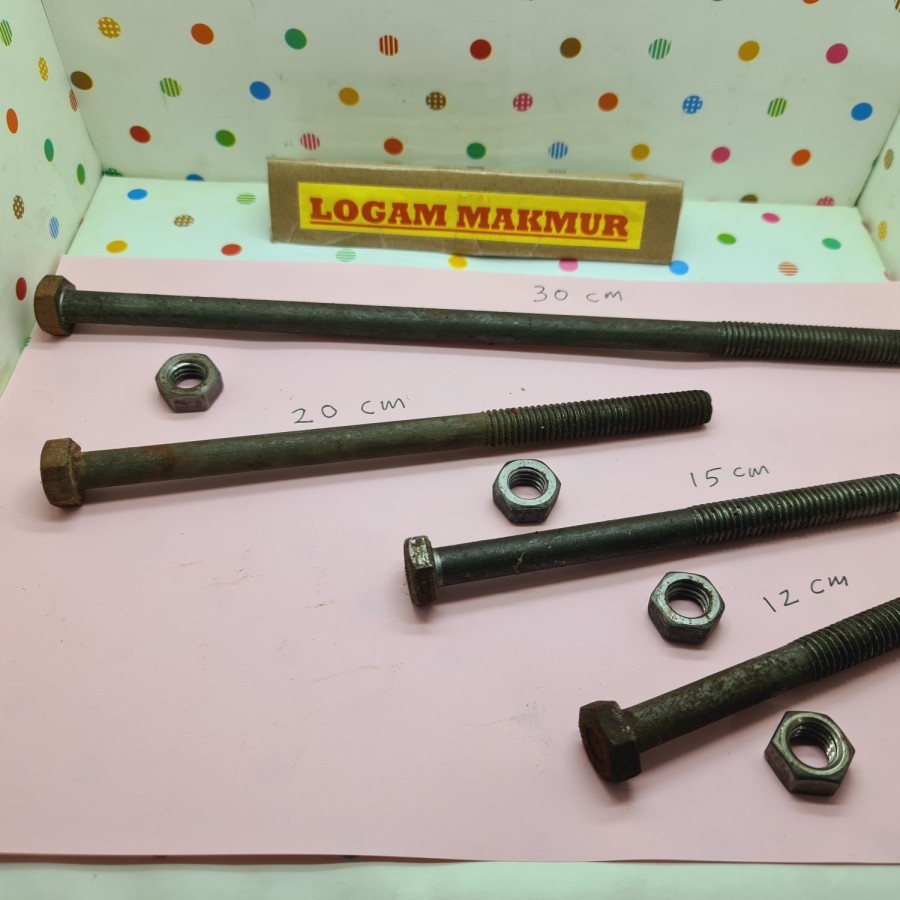 Jual BAUT HITAM BAUT KUDA-KUDA PONDASI BANGUNAN 1/2" Indonesia|Shopee ...