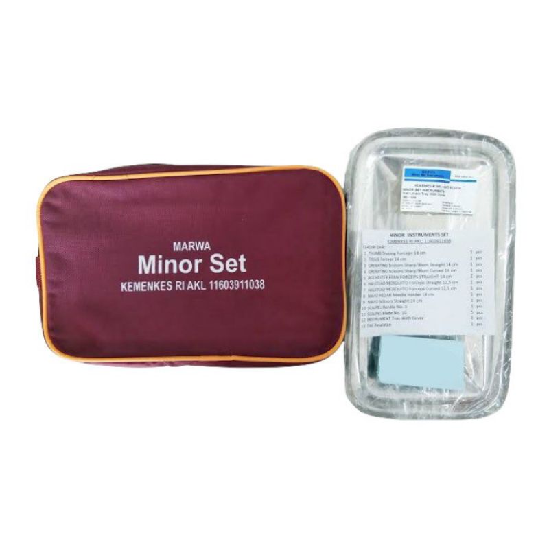 Jual Minor Set Instrumen LENGKAP / Set Bedah Minor set MARWA | Shopee ...