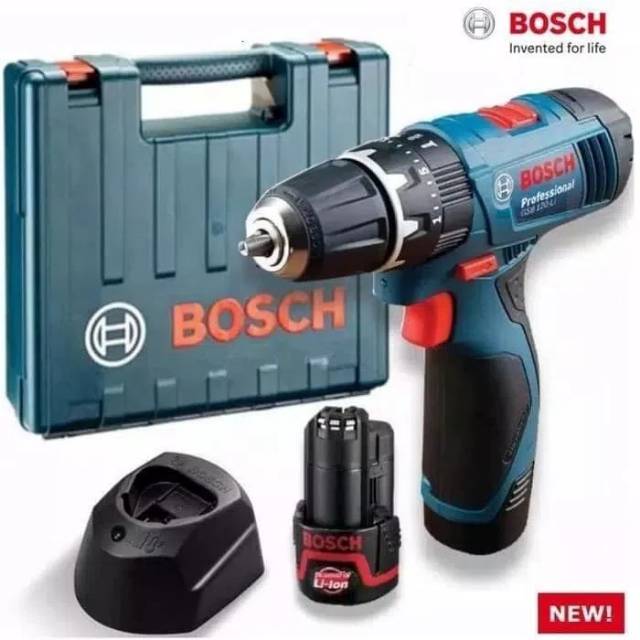 Bor Cordless 12V BOSCH GSB 120 Li 2 Batre | Shopee Indonesia