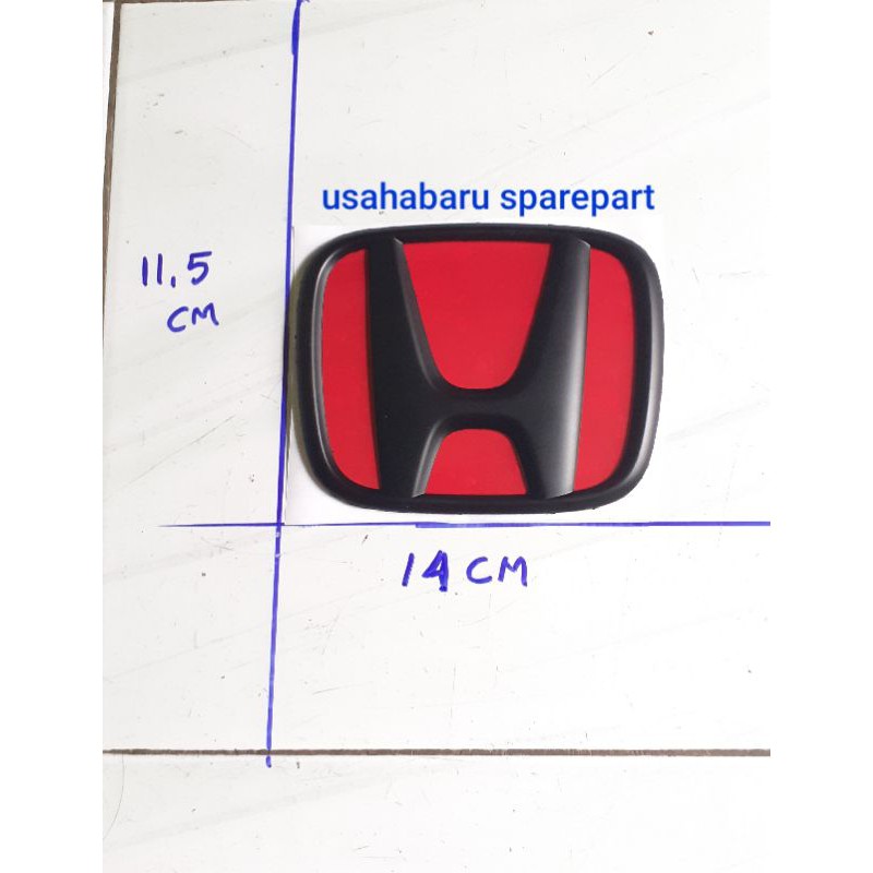 Jual EMBLEM LOGO GRILL HONDA HITAM DOF BEGRON MERAH | Shopee Indonesia