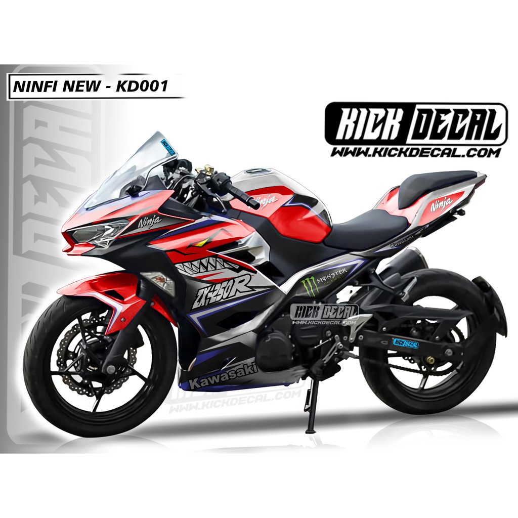 Jual STICKER DECAL KAWASAKI NINJA NEW 250 FI - KD001 | Shopee Indonesia