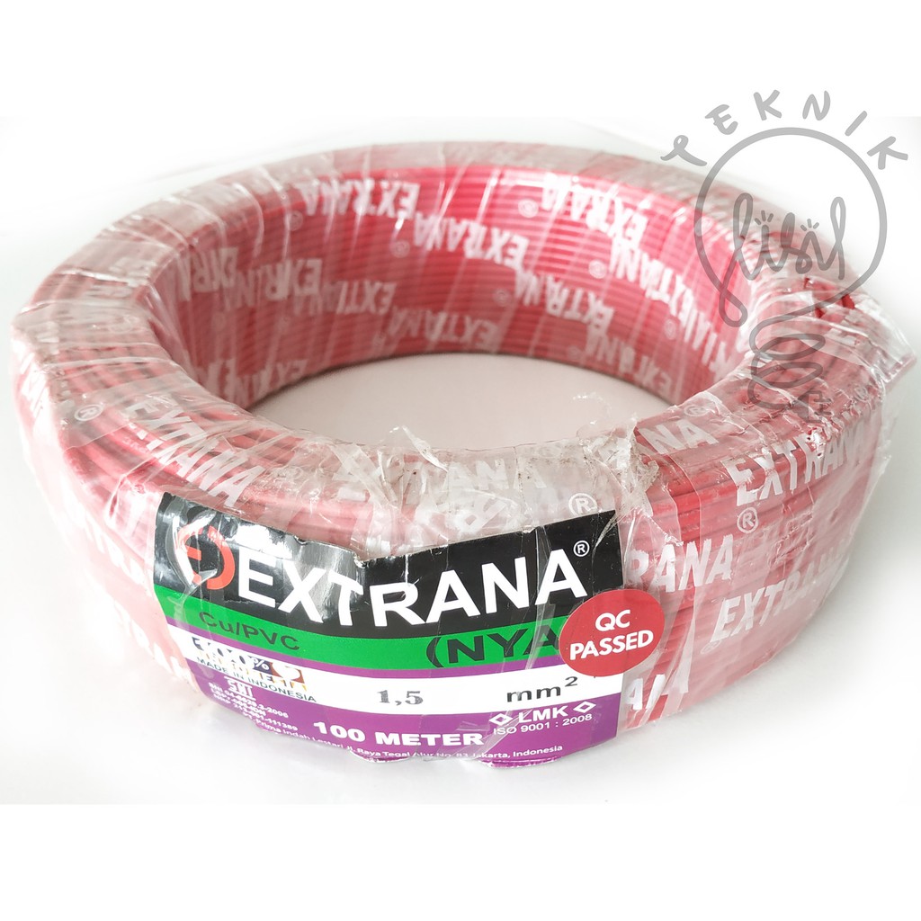Jual KABEL NYA EXTRANA 1.5 MM KAWAT TEMBAGA TUNGGAL MERAH BIRU PER ...