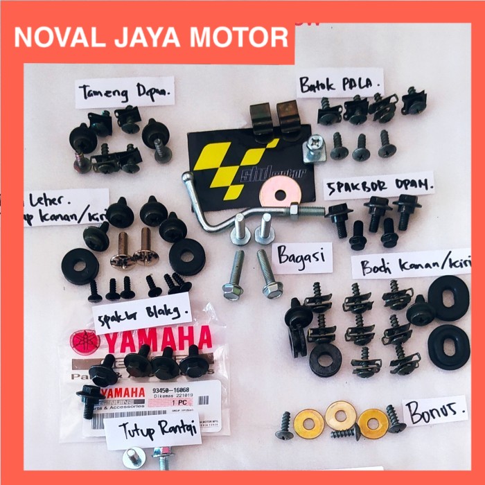 Jual baut scrub body full set Yamaha Jupiter z burhan neww | Shopee ...