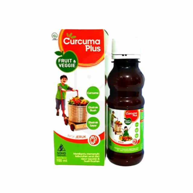 Jual CURCUMA PLUS FRUIT VEGGIE SIRUP RASA JERUK 100 ML | Shopee Indonesia