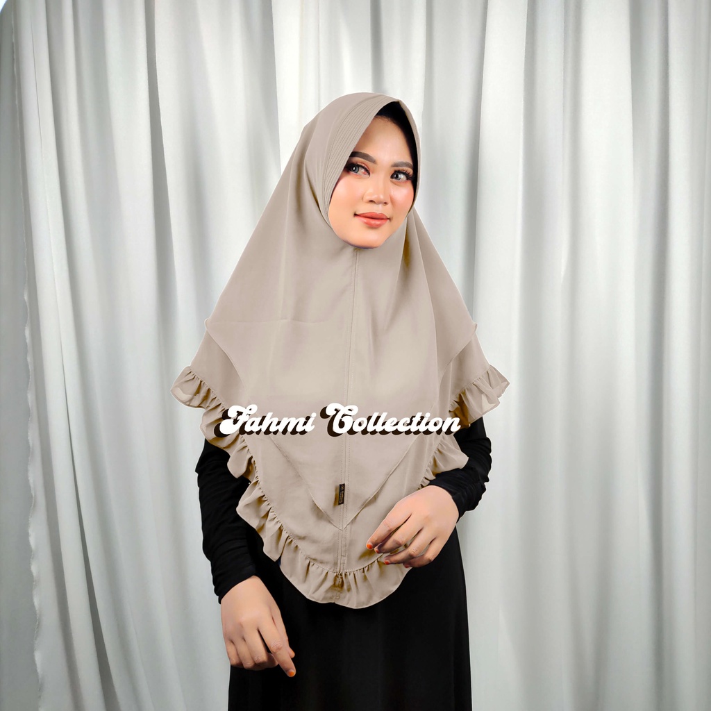 Jual jilbab jilbab khimar rempel 2 layer ceruty bebydoll ped busa antem ...
