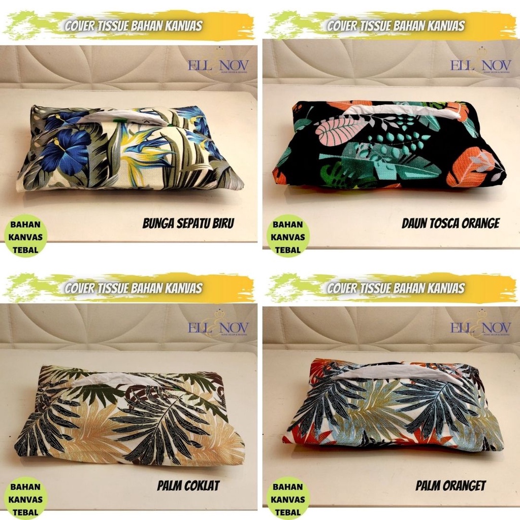 Jual Tempat Tisu Kotak Tissue Tissu Bahan Kanvas Tebal Aneka Motif ...
