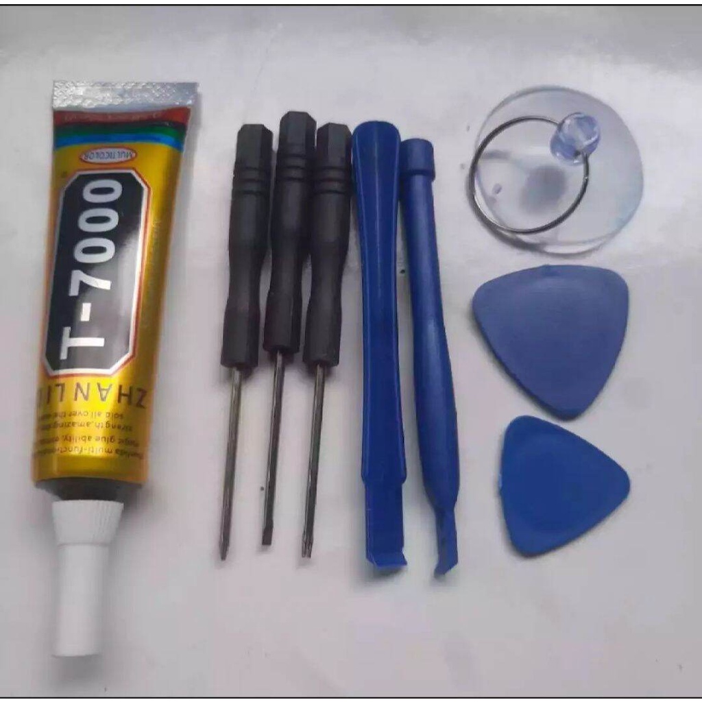 Jual ORIGINAL OBENG + LEM T7000 15ML | PAKET MURAH ALAT SERVIS HP OBENG DAN LEM LCD TOUCHSCREEN ...