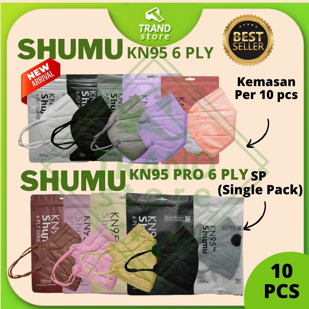 Jual Masker Shumu Kn95 6Ply Earloop 6 Ply Kemenkes 10 Pcs KN 95 Pro | Shopee Indonesia