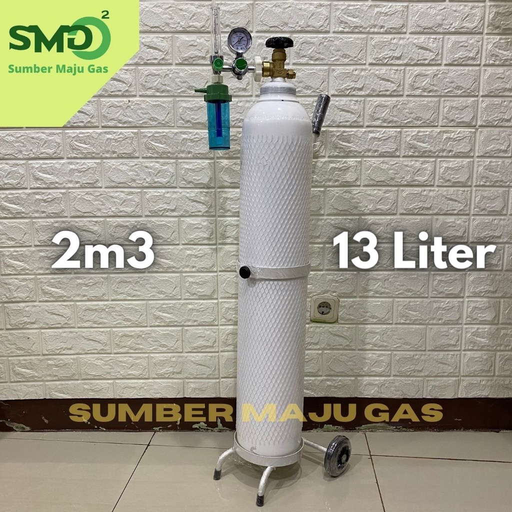 Jual Tabung Oksigen 2m3 Lengkap Siap Pakai (+Regulator+Selang+Troli+Isi) | Shopee Indonesia