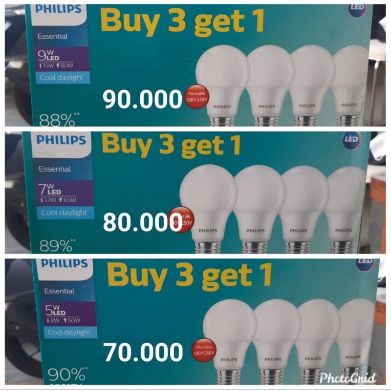 Jual lampu philips led 1box 9watt | Shopee Indonesia