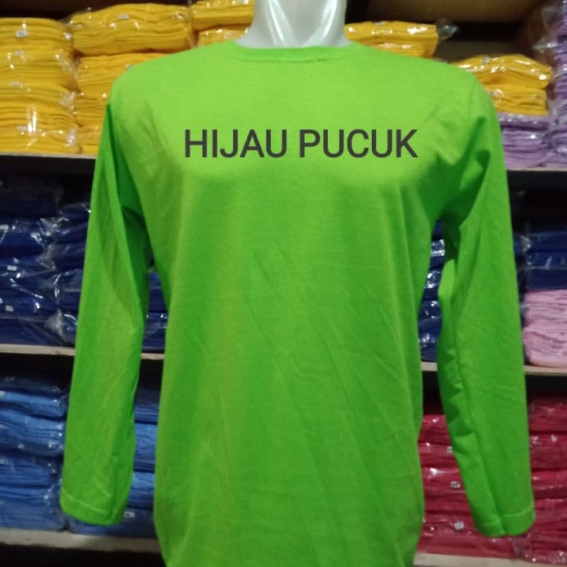 Jual Kaos Polos Hijau Pucuk Lengan Panjang 30s Cotton Combed Indonesia ... Jual Kaos Polos Hijau Pucuk Lengan Panjang 30s Cotton Combed Indonesia ...