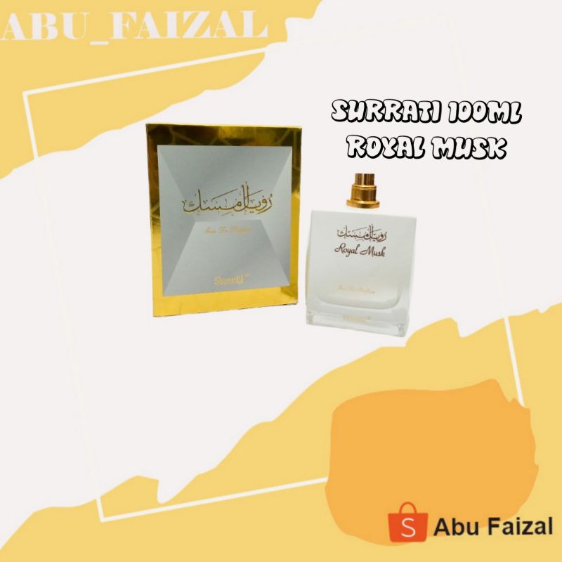 Jual Surrati Royal Musk Spray 100ml Original Arab Saudi Ksa Shopee