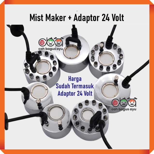Jual Mist Maker Stenlis + Adaptor 24 Volt Mesin Kabut dengan Adaptor ...