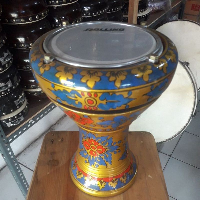 Jual Dumbuk batu Tumbuk batu marawis batik uk. 6 inc | Shopee Indonesia