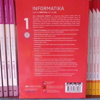 Jual BUKU PAKET INFORMATIKA untuk SMP/MTS KELAS 7 kurikulum Merdeka penerbit erlangga pengarang ...
