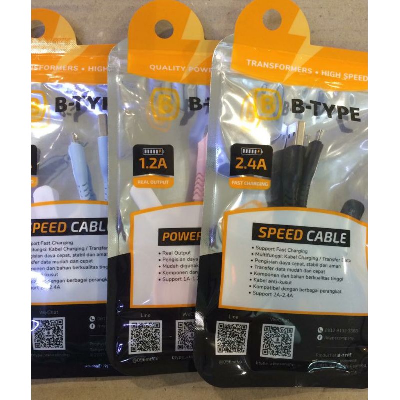 Jual kabel charger mikro usb fast charging merek B-type Indonesia ...