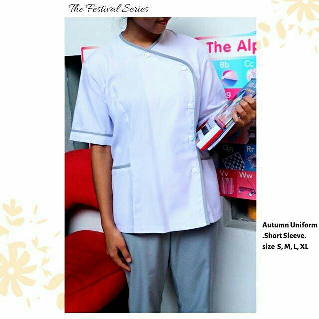 Jual BAJU SUSTER SERAGAM NANNY/SETELAN BAJU SUSTER LENGAN PENDEK MODEL ...