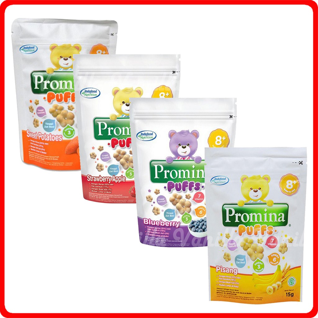 Jual PROMINA Puff Snack Bayi ukuran 15 gram | Shopee Indonesia