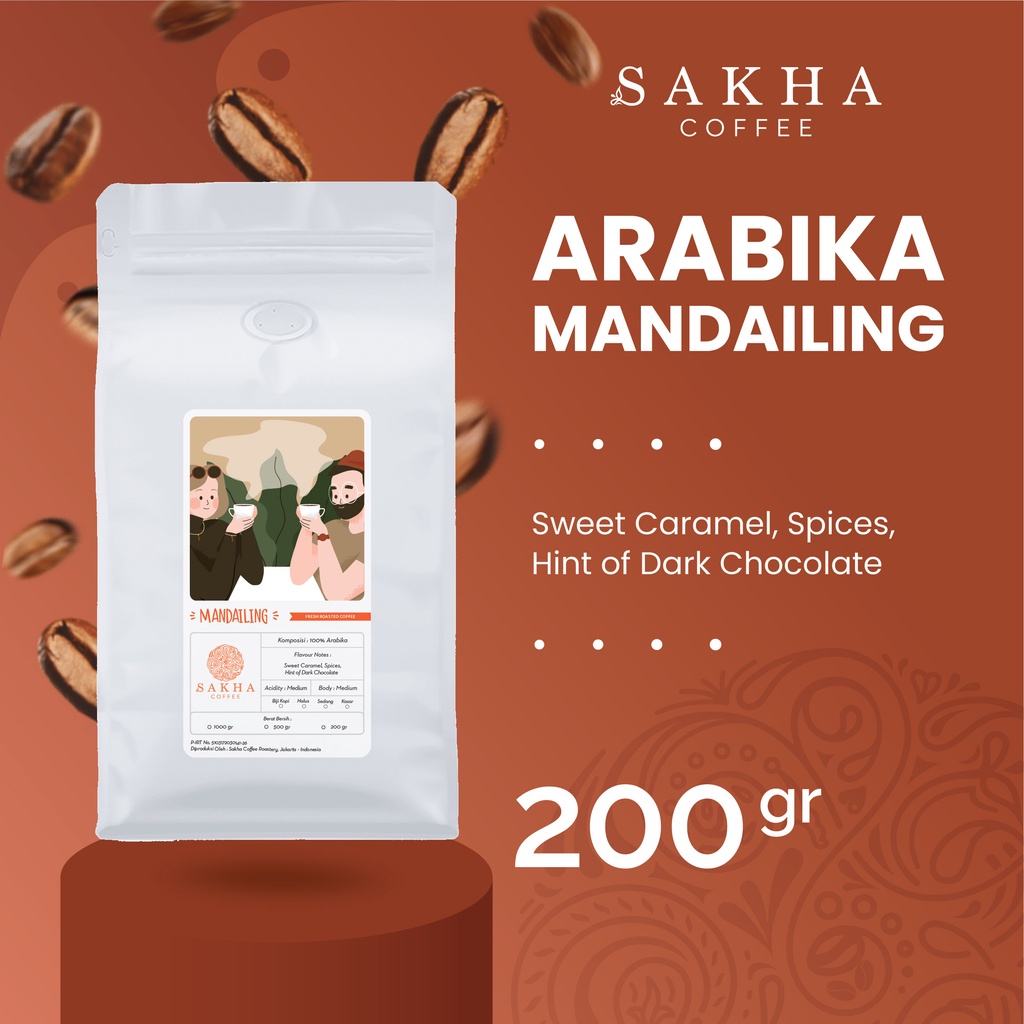 Jual Sakha Coffee Biji Kopi Bubuk Arabika Mandailing Mandheling Arabica ...