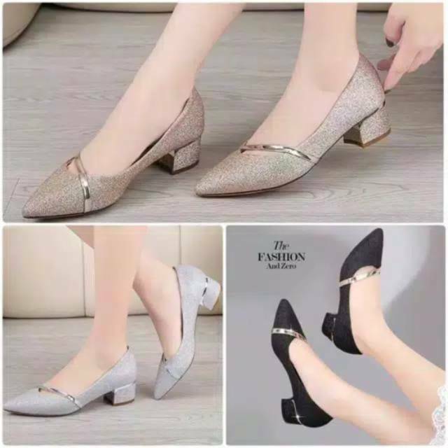 Sepatu pesta kerja kantor kondangan arisan fashion wanita glossy ...