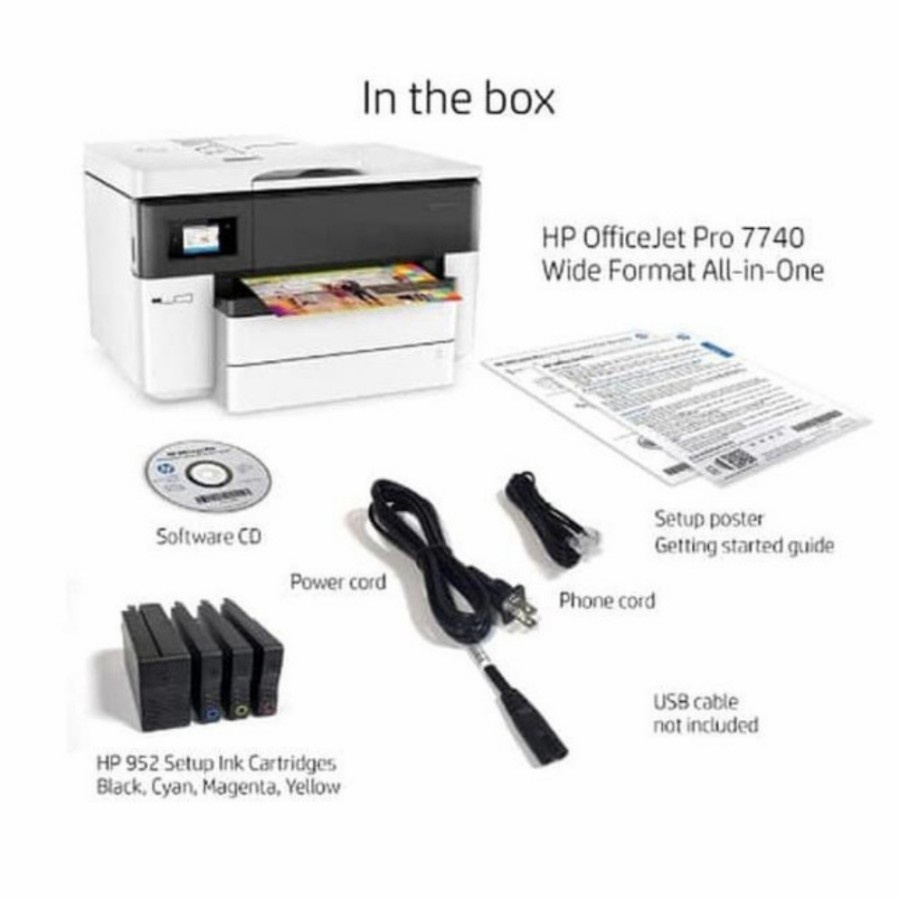 Jual PRINTER HP OFFICE JET PRO 7740 PRINT ,SCAN ,COPY ,FAX A3 WIRELESS ...