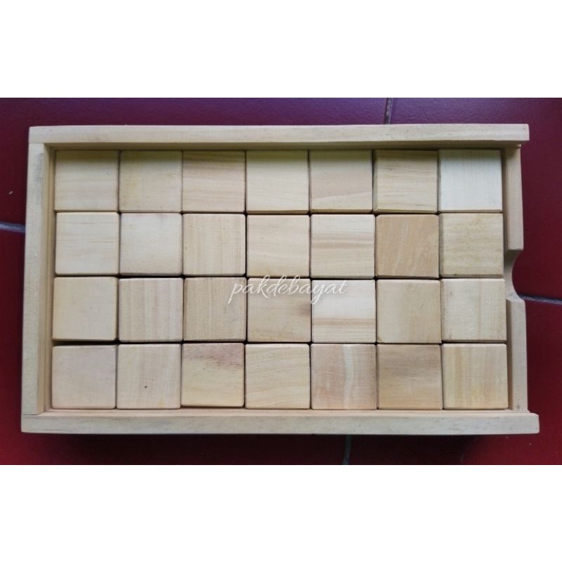 Jual Wooden Block Kayu Pinus Natural (1 box isi 28pcs) | Shopee Indonesia