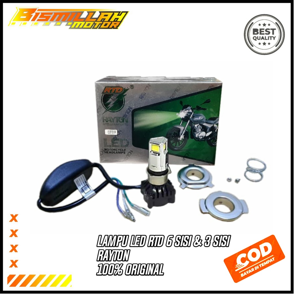 Jual LAMPU LED RTD 6 SISI 3 SISI M02E RAYTONE PUTIH AC/DC SUDAH PLUS SAMA KIPAS ORIGINAL 35 wat ...