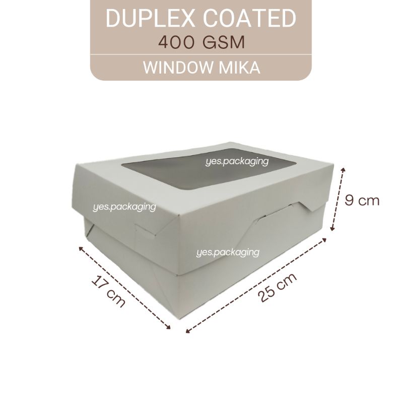 Jual [25x17x9cm] DUPLEX MIKA Box Dus Kotak Kemasan Cupcake Muffin ...