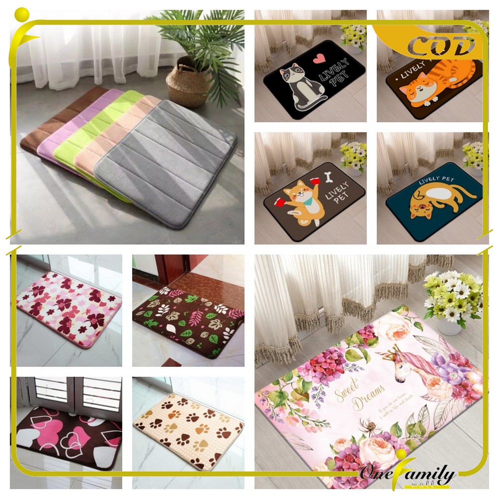 Jual ONE-C230 - C233 Keset Kaki Anti Slip 40X60CM Bahan Memory Foam ...