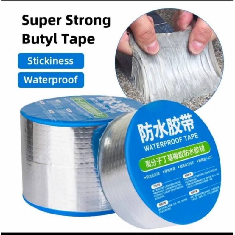 Jual Lakban Anti Bocor Alumium Voil Tape/Lem Talang/Toren Bocor 5cm x 5mtr | Shopee Indonesia