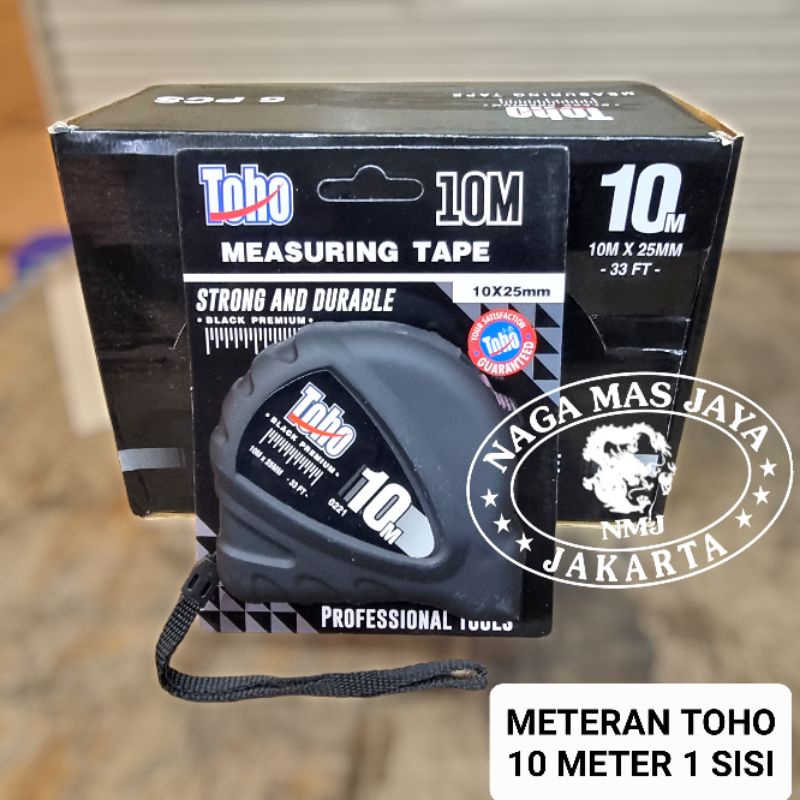 Jual METERAN TOHO 10 METER BLACK PREMIUM / METERAN TOHO 10M / ALAT UKUR PLAT TOHO 10METER BLACK ...