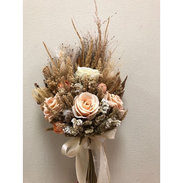 Jual Buket Bunga Kering Dried Flower (buket mawar pastel) | Shopee ...
