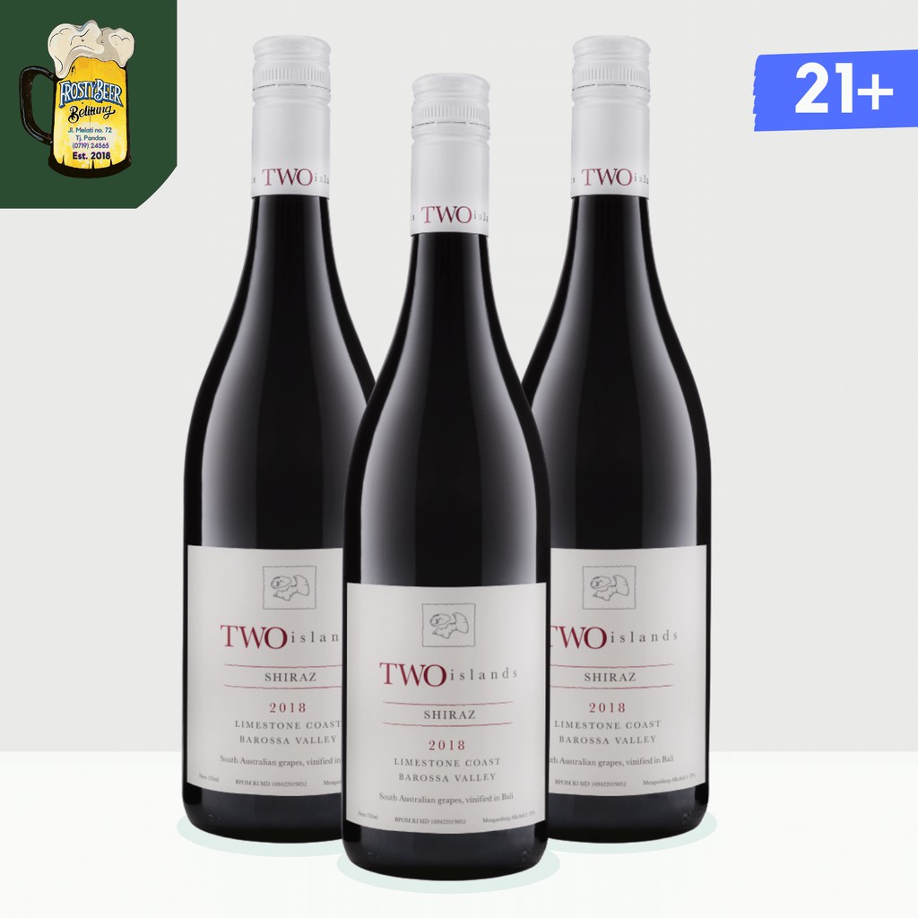 Jual TWO Islands Shiraz Red Wine 13% 750 ml - Full bodied - Bold palate ...