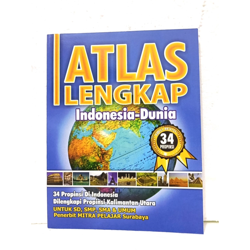 Jual Atlas lengkap Indonesia-Dunia besar / Edisi revisi 34 provinsi | Shopee Indonesia