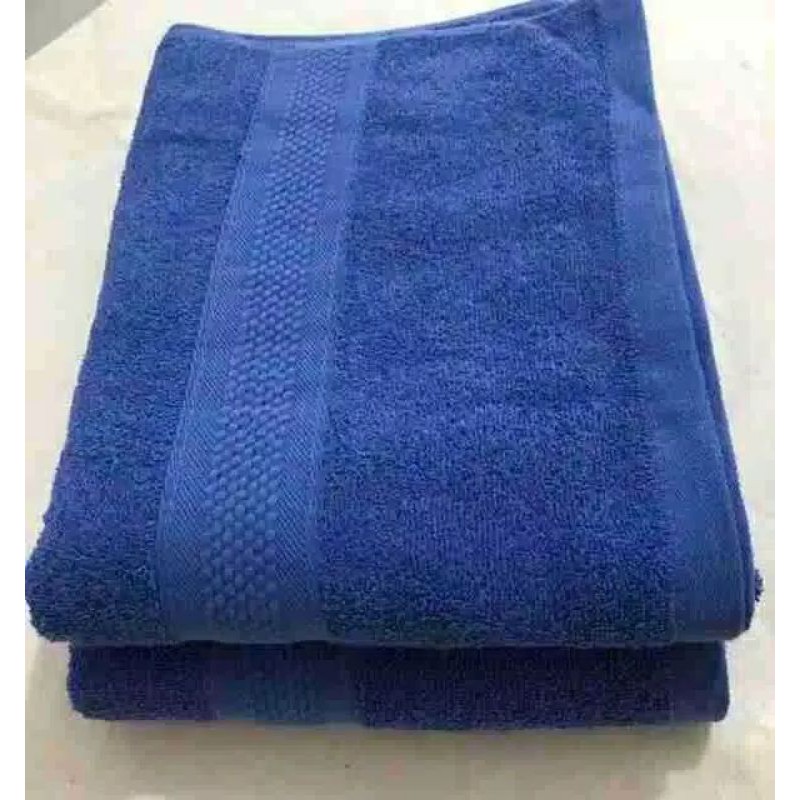 Jual Handuk hotel mutia /polos warna 70x140cm warna biru | Shopee Indonesia