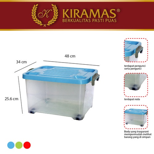 Jual container box 30 liter dengan roda cb 30 kiramas | Shopee Indonesia