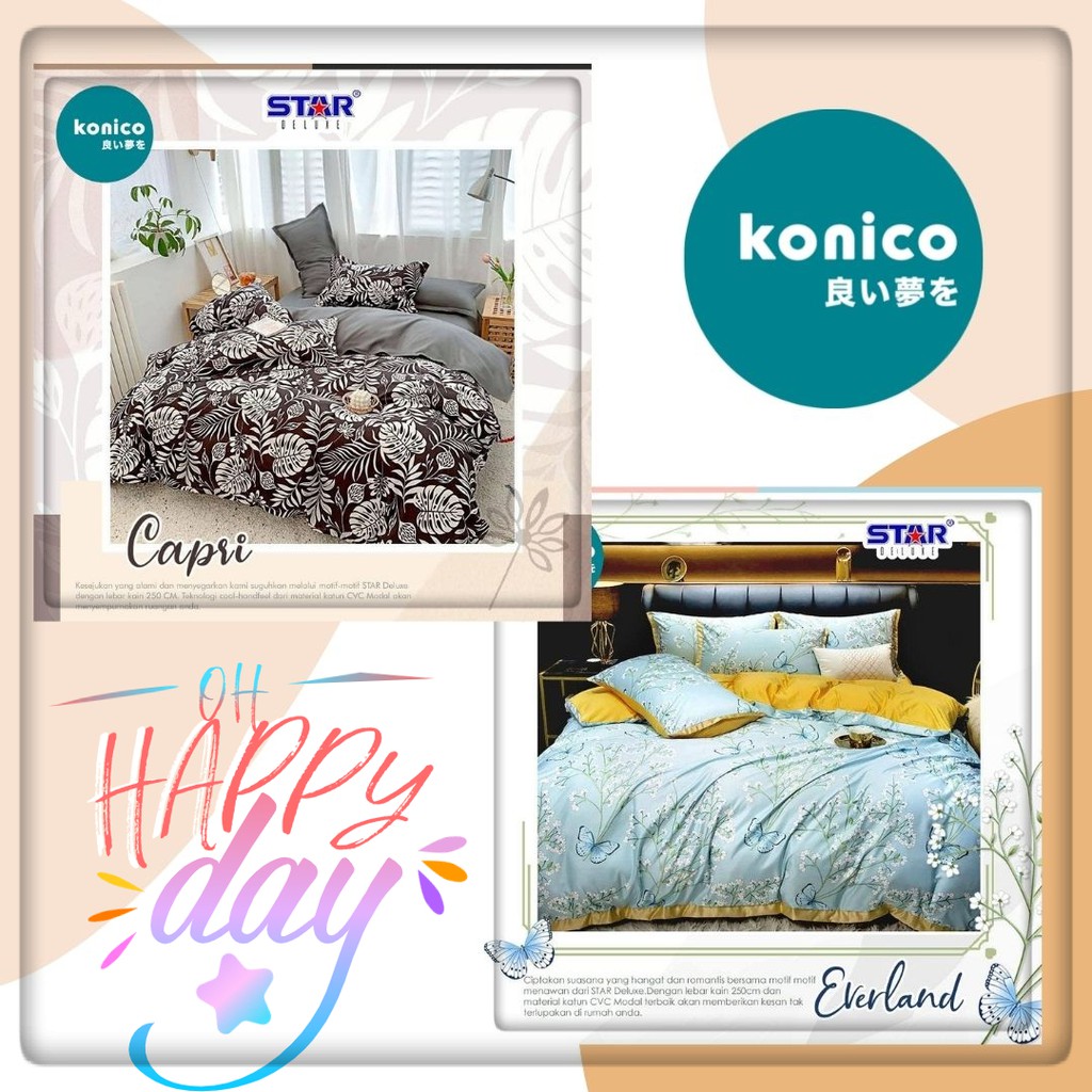 Jual KONICO kain Katun sprei Meteran motif BUNGA CAPRI EVERLANDStar Grow Catra ELBE ESRA ...