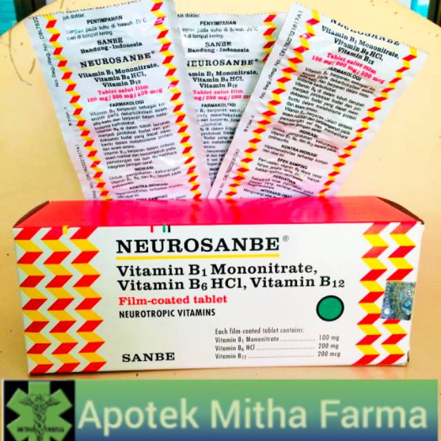Jual NEUROSANBE VITAMIN NEUROTROPIK B1, B6, B12 | Shopee Indonesia