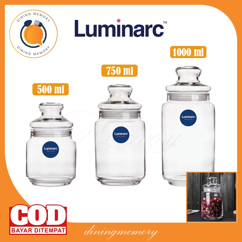 Jual Luminarc Toples Kaca Polos Rondo Jar per Pcs | Shopee Indonesia